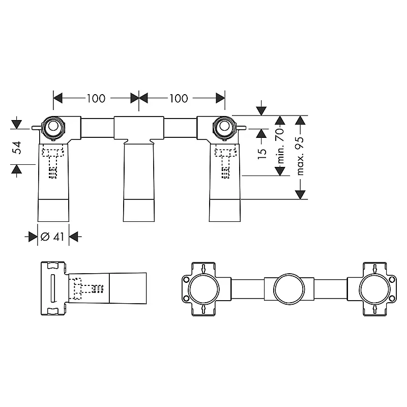 Starck Ugradni mešač za zidnu slavinu Axor