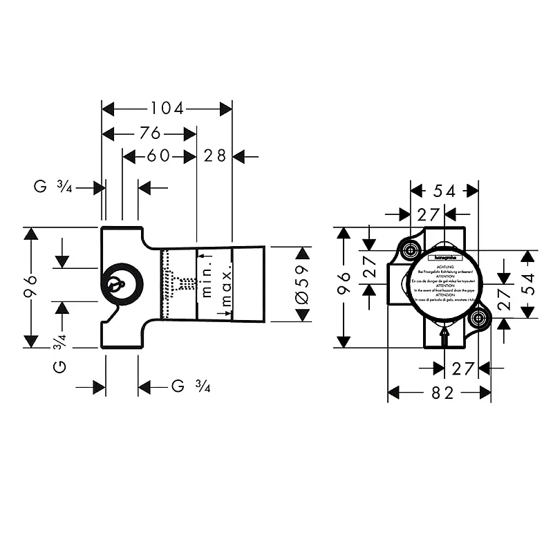 Ugradni set za Trio Universal DN20 Hansgrohe