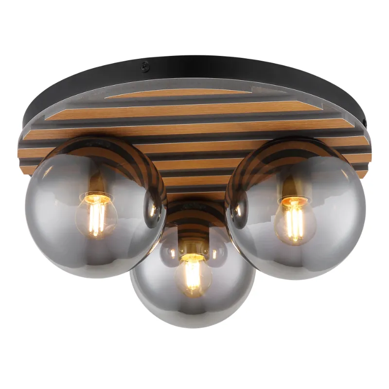 PLAFONSKA LAMPA DRVENE LETVICE PARSONS 54343-3 GLOBO LIGHTING