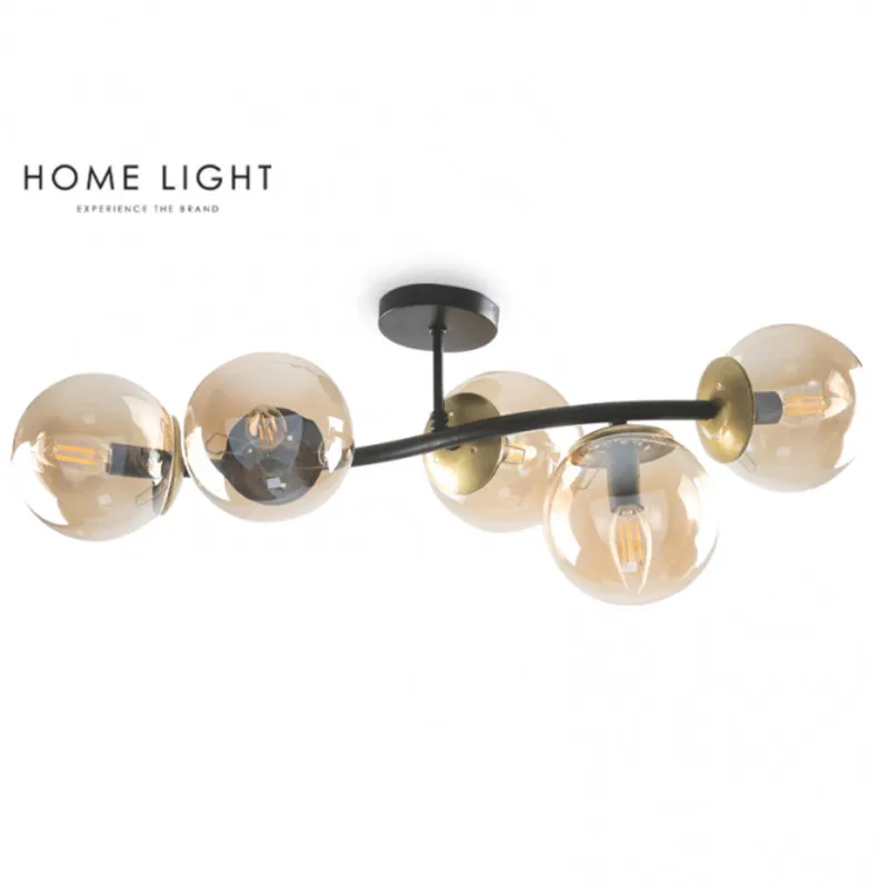 NILUFER 19135 LUSTER 5*E27 CRNA/MESING HOME LIGHT
