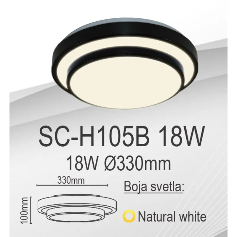 SC-H105B PLAFONJERA 18W 4000K XENON LIGHT