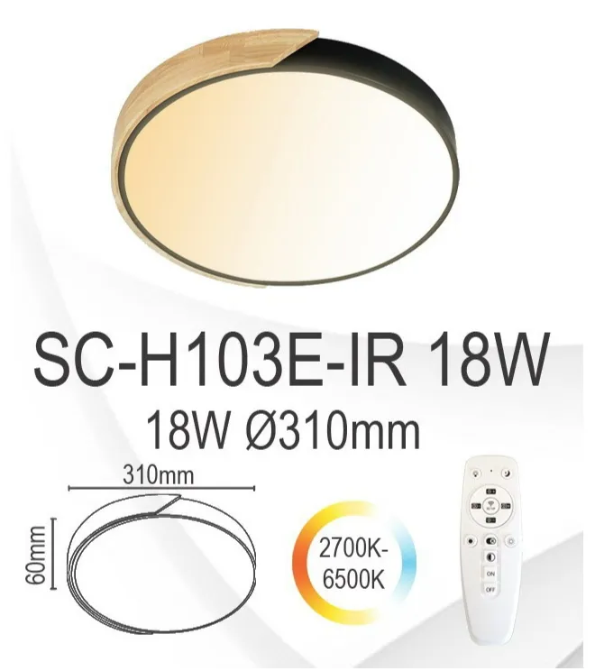 SC-H103E-IR 18W PLAFONJERA WH DRVO XENON LIGHT