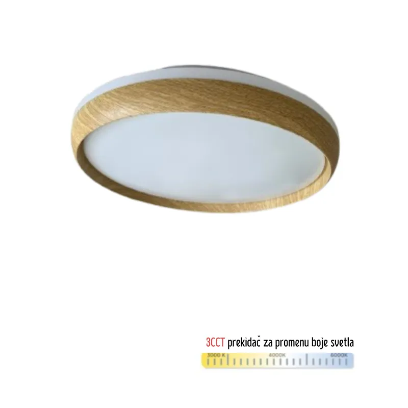 LED PLAFONJERA SVETLO DRVO 36W CCT 3000k~6500k 6521