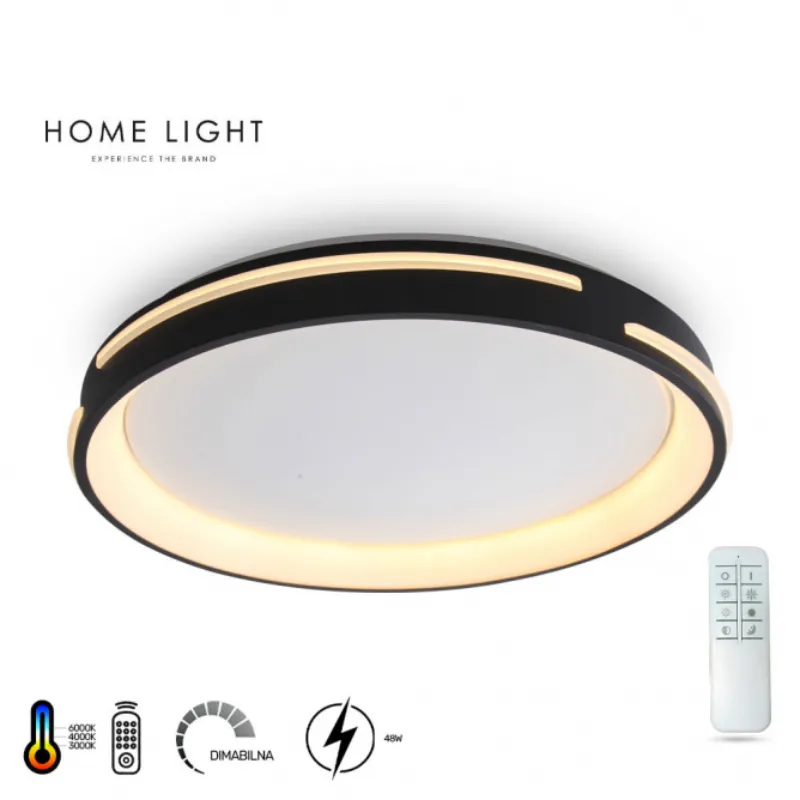 VESTA 655 LED PLAFONJERA CRNA 48W HOME LIGHT