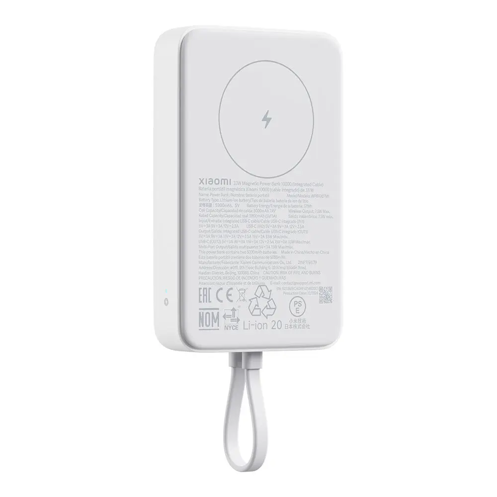 Ksiaomi poverbank Magnetic 10000 mAh, bela
