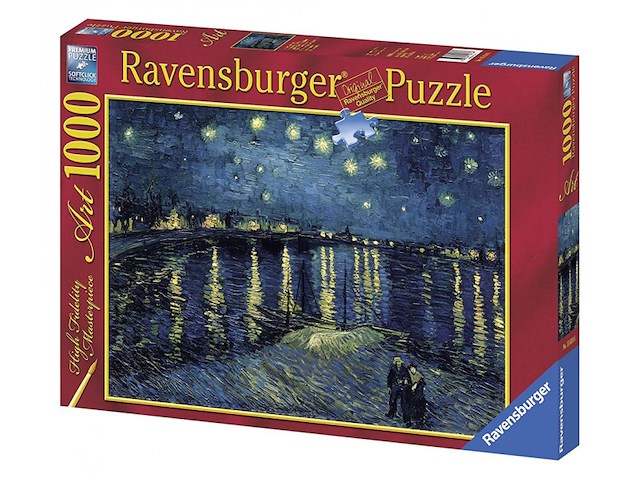 Ravensburger puzzle Art - Vincent Van Gogh - Starry Night Over Rhone 1000 delova