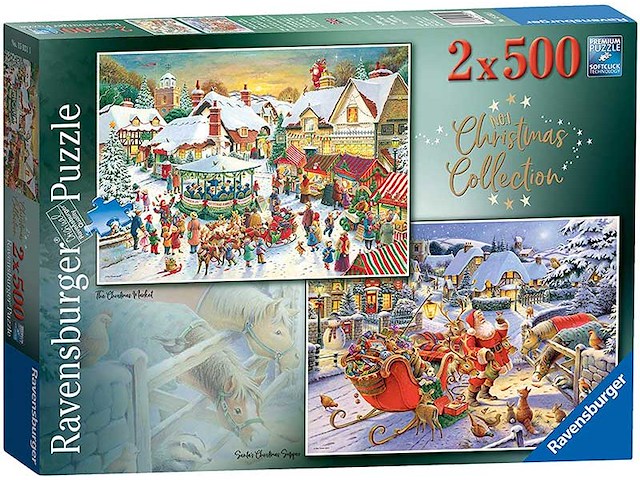 Ravensburger Puzle 2x500 delova - Novogodišnja čarolija