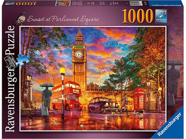 Ravensburger Puzzle slagalica 1000 delova London - Zalazak sunca nad Parlamentom 12000184