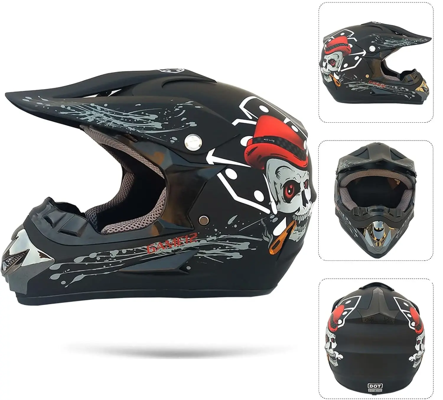 PROLINETECH Kaciga za Qvad-BMX-Cross PLT/HE-SKULL_S