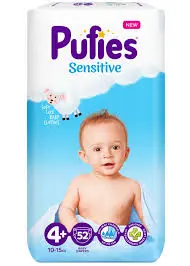 Pufies Pelene sensitive 4+, 52 komada