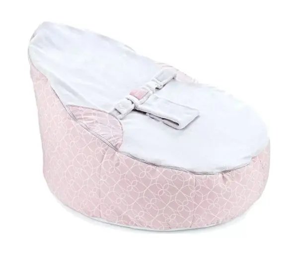 BabyJem Fotelja stolica Fluffy belo-roze