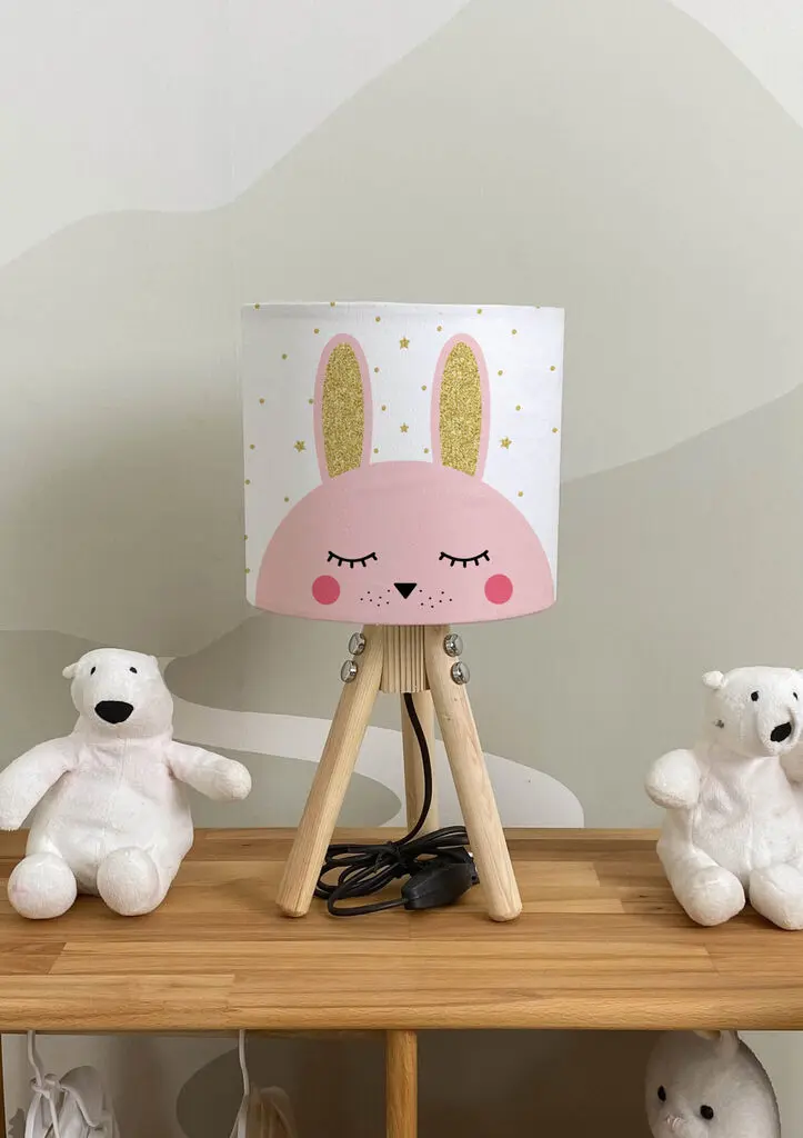 Bata i seka Dečija stona lampa Zec, Bela