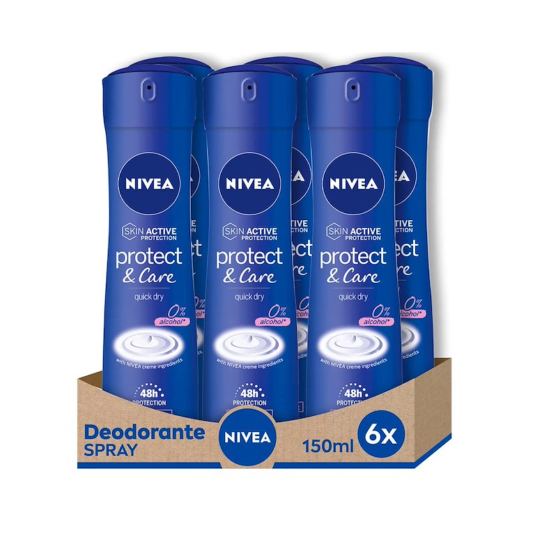 Nivea deo Protect & Care ženski 6 x 150ml