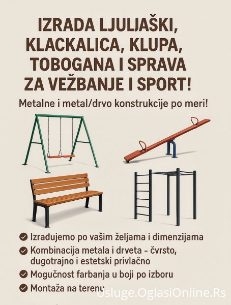 Izrada metalnog dvorisnog namestaja , Vrnjačka Banja