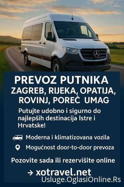 Kombi prevoz iz Beograda za Hrvatsku i Istru, Beograd