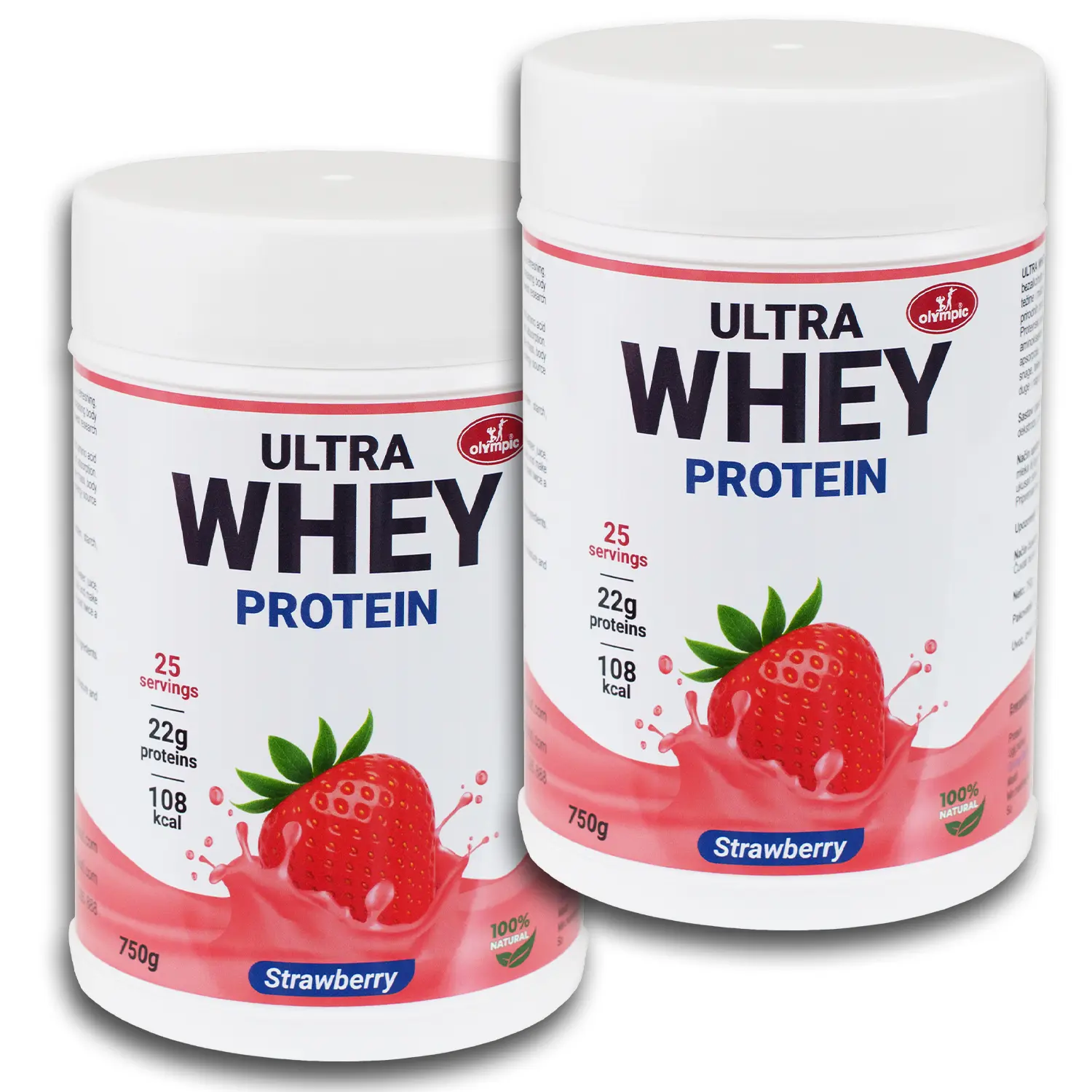Olympic Ultra Whey Protein Jagoda, 750g, 2 komada
