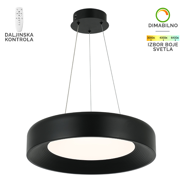 LED VISEĆA LAMPA F2096-67V BK