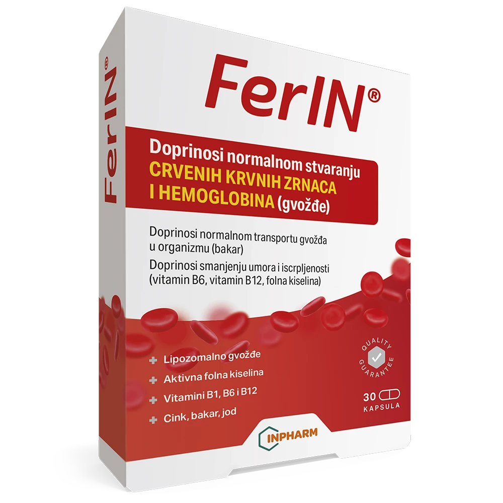 Inpharm FerIN, Za anemiju, 30 kapsula