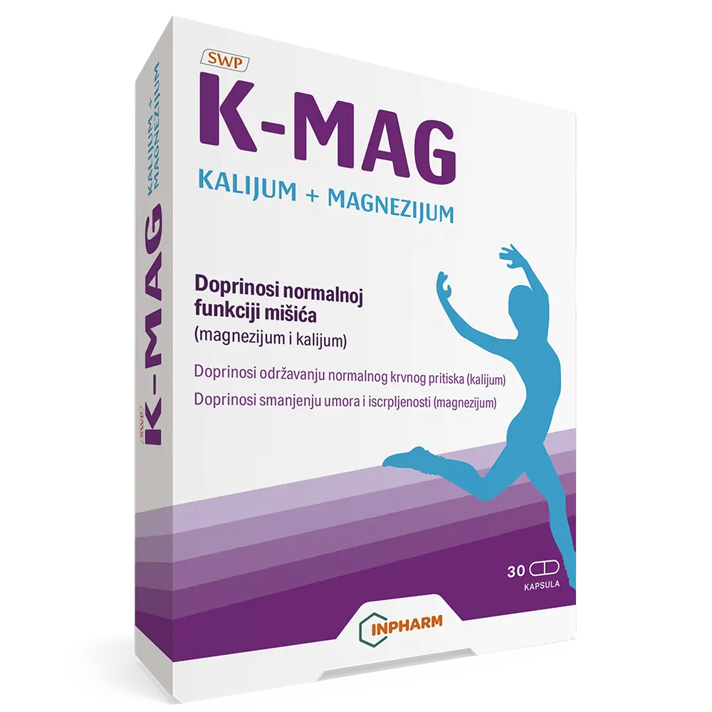 Inpharm K-MAG kalijum i magnezijum, 30 kapsula
