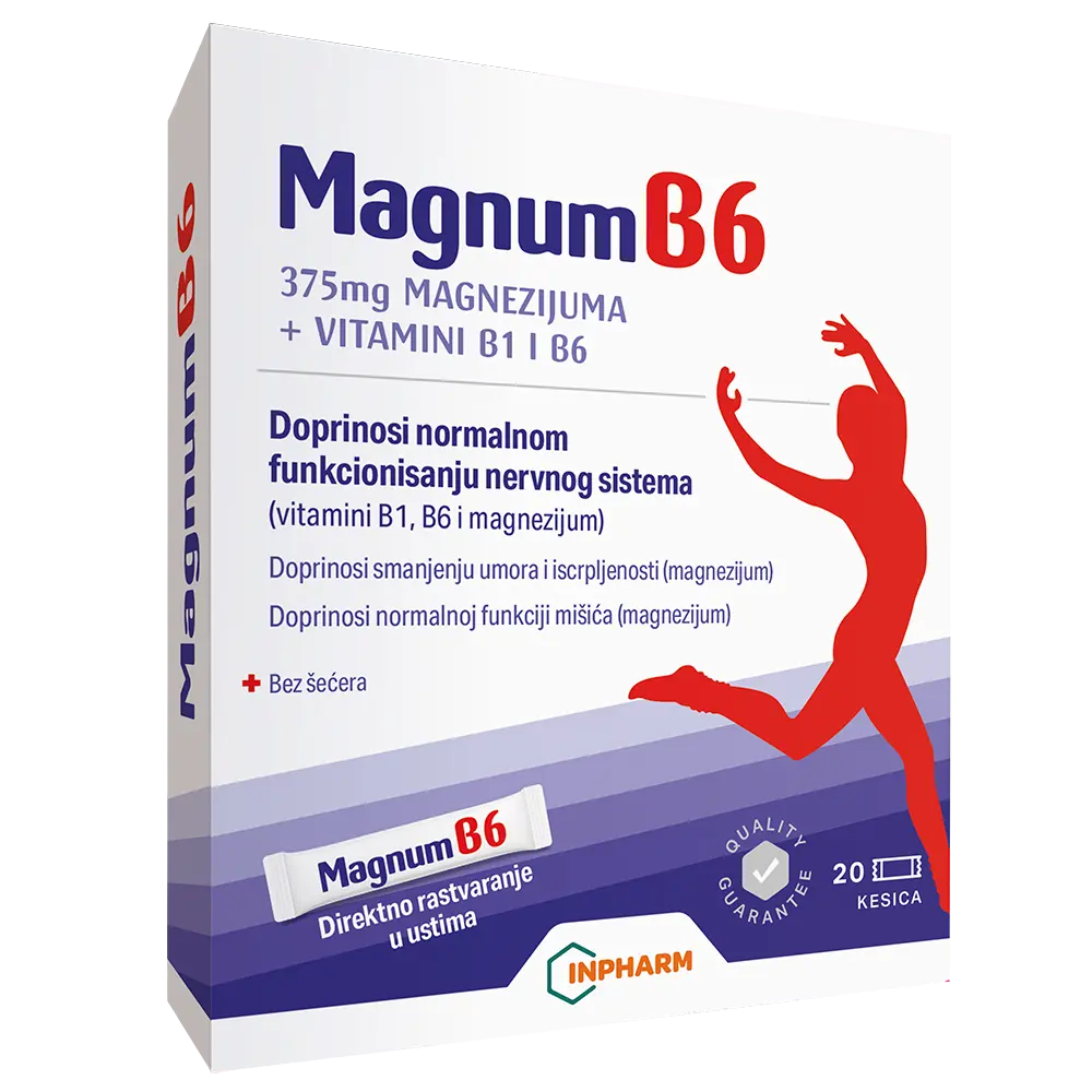 Inpharm MagnumB6 magnezijum, 20 kesica