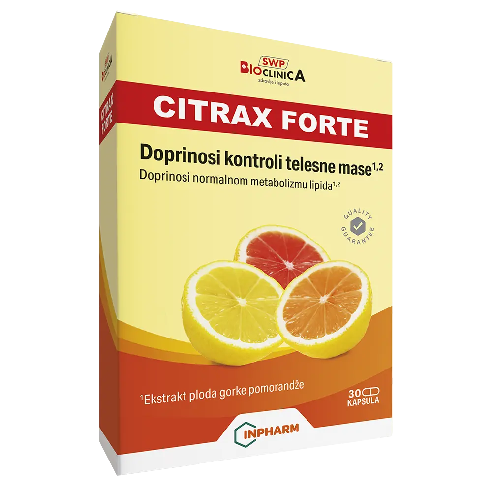 Bioclinica Citrax Forte, Za mršavljenje, 30 kapsula
