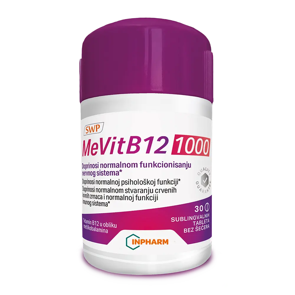 Inpharm MeVit B12 1000 vitamin B12, 30 tableta