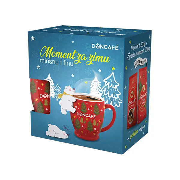 DONCAFE Kafa Moment 200 g + Zimski Moment 200 g + Šolja