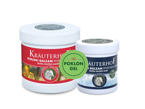 KRAUTERHOF KONJSKI BALSAM TOPLI 250ml+ konjski balsam extra hladan 100ml GRATIS