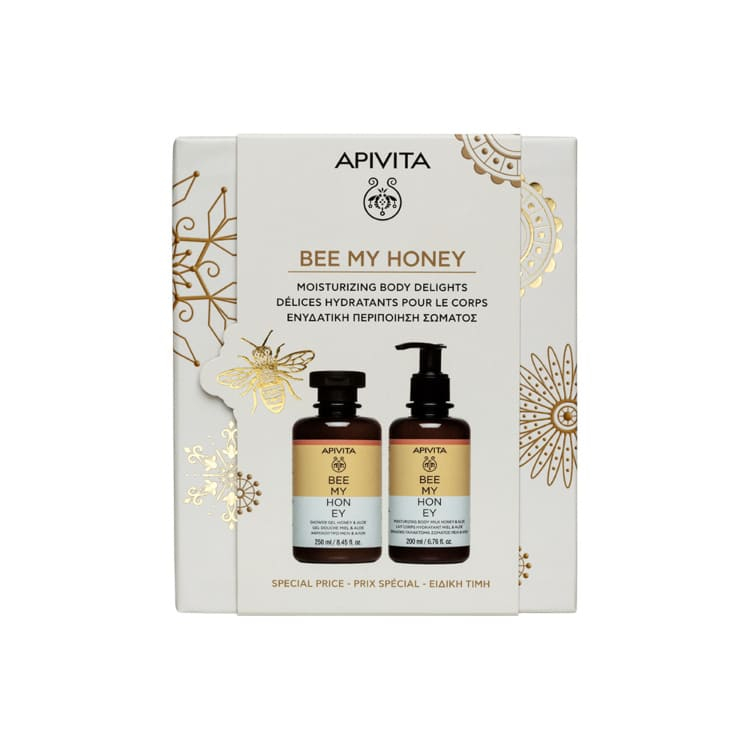 Apivita Bee My Honey set - gel za tuširanje 250ml + mleko za telo 200ml