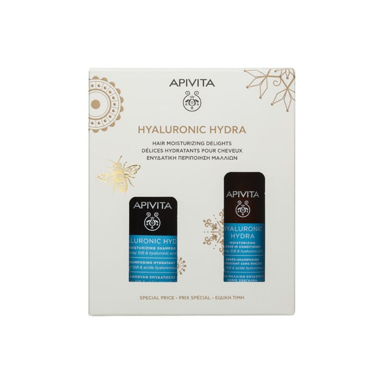 Apivita set - Hyaluronic Hydra šampon 250ml - leave in regenerator 100ml