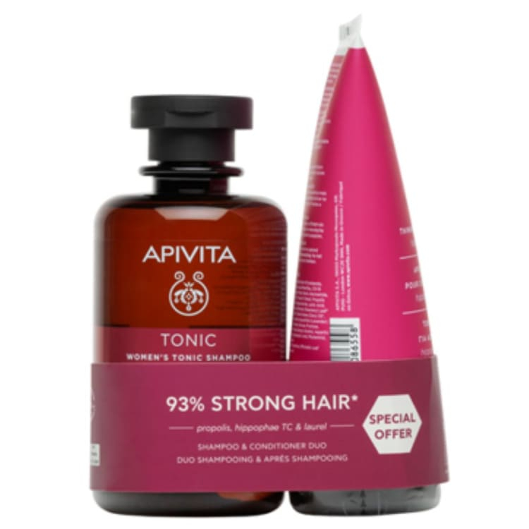 Apivita set - Tonik šampon za žene 250ml + regenerator 150ml
