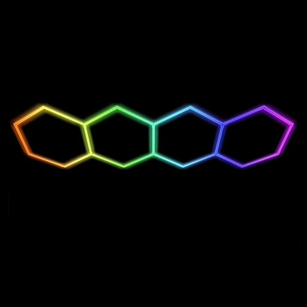 N/A Hexagon LED tube 4 heads RGB