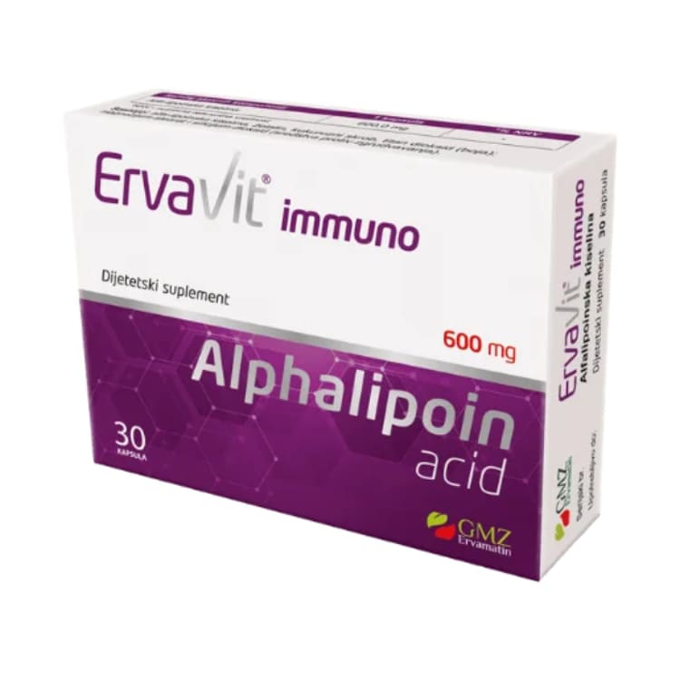 ErvaVit Alfa-lipoinska kiselina 600mg 30 kapsula