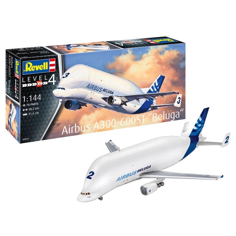 Revell - Airbus A300-600st-Beluga - Scale 1:144 - 78 Parts - Level 4