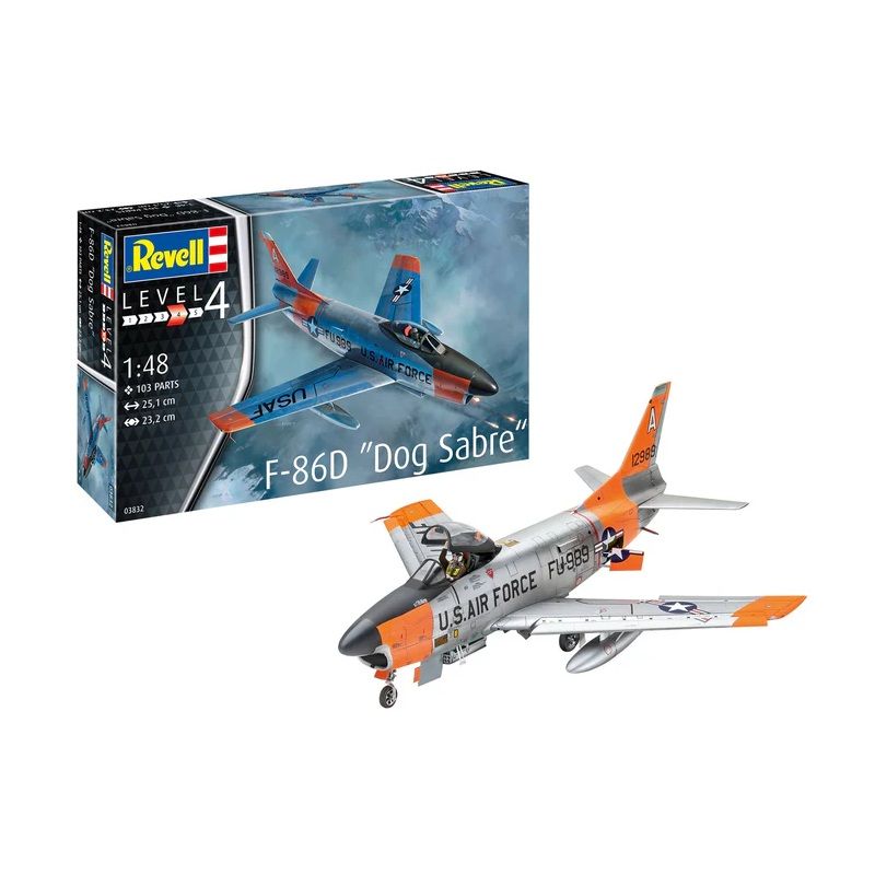 Revell - F-86D - Dog Sabre - Scale 1:48 - 103 Parts - Level 4