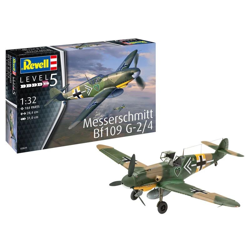 Revell - Messerschmitt BF109 G-2-4 - Scale 1:32 - 184 Parts - Level 5