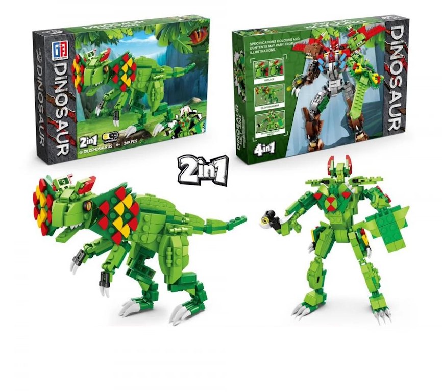 KONSTRUKTOR KOCKE DINOSAURUS 269PCS 123-709