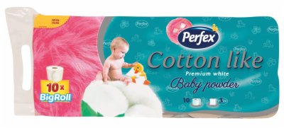 TOALETNI PAPIR 3SL COTTON BABY POWDER 8+2 PERFEX