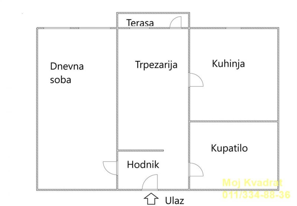 Novi Beograd, Blok 63 - Gandijeva, 42m2
