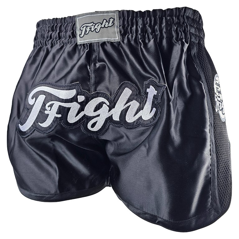 TFIGHT TECHNICAL BLACK MUAY THAI SHORTS