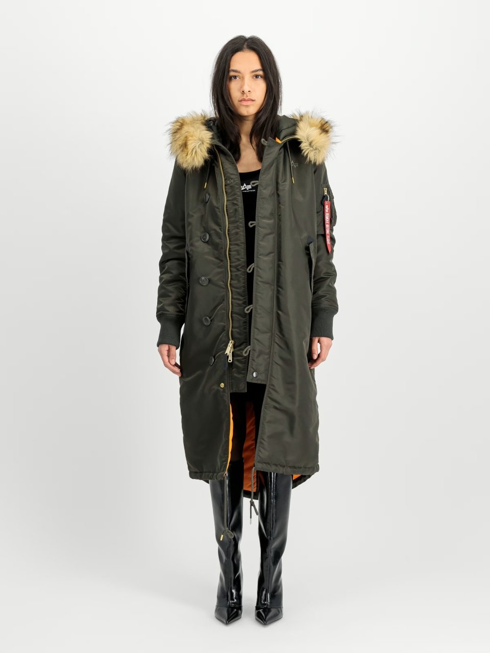 ALPHA INDUSTRIES L FISHTAIL Z JAKNA BLACK OLIVE