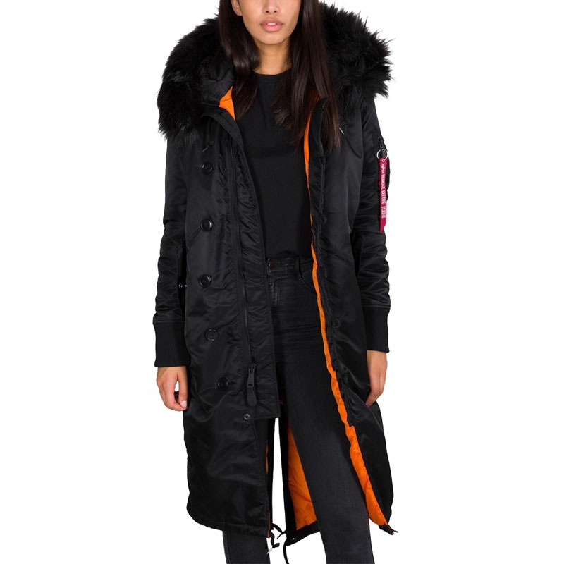 ALPHA INDUSTRIES 198013 03 L FISHTAIL Z JAKNA BLK