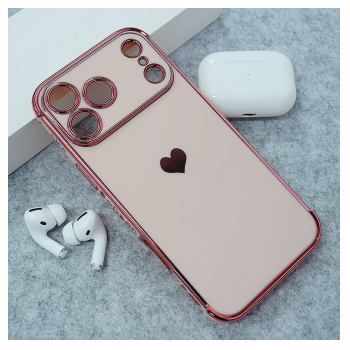 Maska Heart Frame za iPhone 17 Pro Max roze