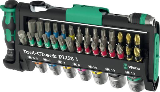WERA 049055 Tool-Check PLUS 1 kompaktan set bitova i gedora, 39 delova