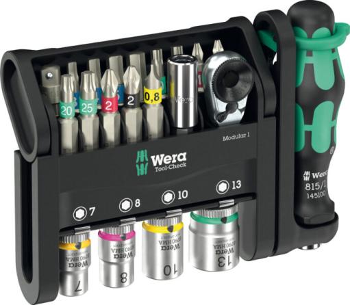 WERA 049000 Tool-Check Modular 1 kompaktni set bitova i gedora, 21 deo