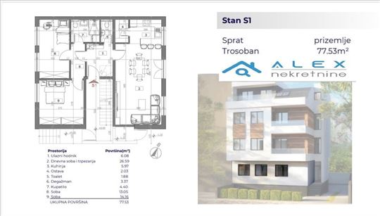 Novogradnja u centru povrat pdv gratis parking