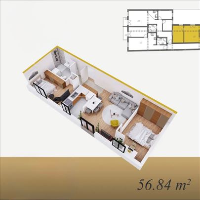 Odličan 3.0 stan u Pančevu, novogradnja