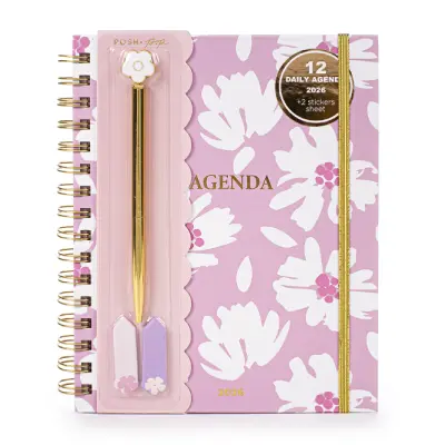 Tri Coastal Design Group S.R.L Agenda i hemijska olovka 2026, Flowers, Weekly, 12M