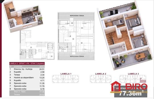 Stan,Novi Sad,Veternik,kv: 102.00, € 146000, ID: 1