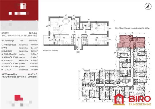 Stan,Novi Sad,Somborski Bulevar,kv: 81.00, € 18450